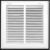 16"x20" Steel AIR Return Filter Grille, OPENABLE FACE, White ...