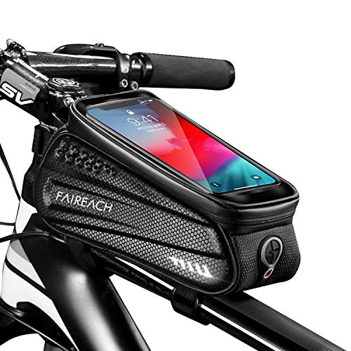 FAIREACH Bike Frame Bag with Mobile Phone Holder, Bicycle Top Tube ...