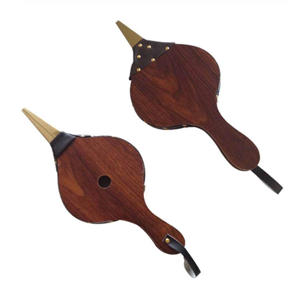 17x7.5Inch Covcow Wood Fireplace Blower Leather Tiger Bellows Fireplace ...