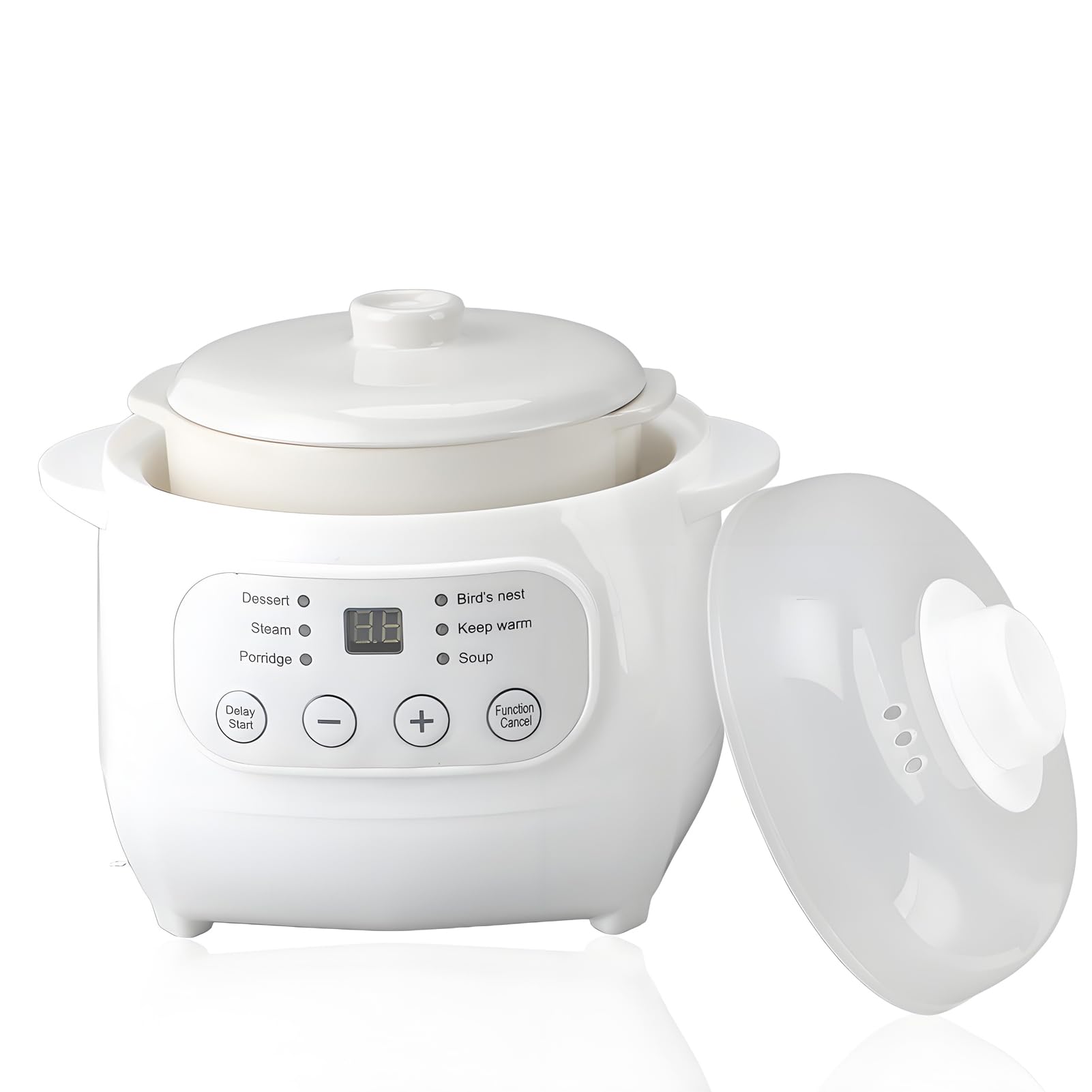 Small Slow Cooker Ceramic Pot, Portable Electric Slow Cooker ...
