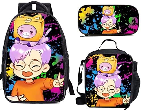 Lankybox Backpack Daypack Schoolbag Teen Boys School Book bag with ...