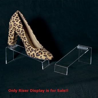 Amazon.com: Slanted Acrylic Shoe Riser Display 7 W x 2.5 D x 3 H Inches ...