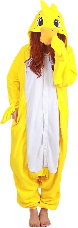 wotogold Pijama de Pato Amarillo Animal Trajes de Cosplay Adultos ...