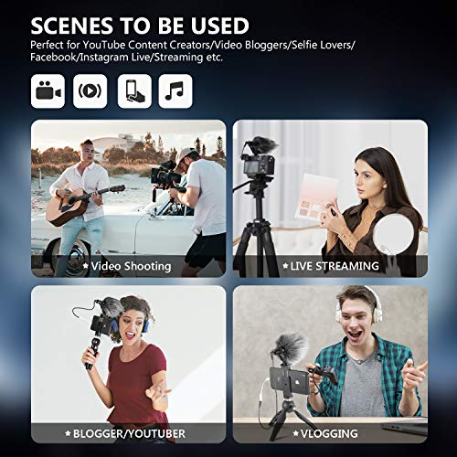 Neewer Smartphone Video Rig Kit Filmmaker Mini Tripod with CM14 Shotgun ...