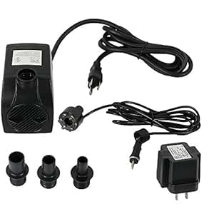 Amazon.com : Sunnydaze Fountain Pump with LED Light Ring and ...
