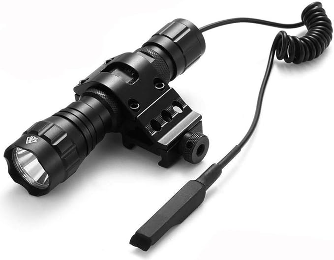 501B LED Tactical Torch Flashlight, WindFire 1000 Lumens XM_L T6 Hunting Torch Flashlight with ...