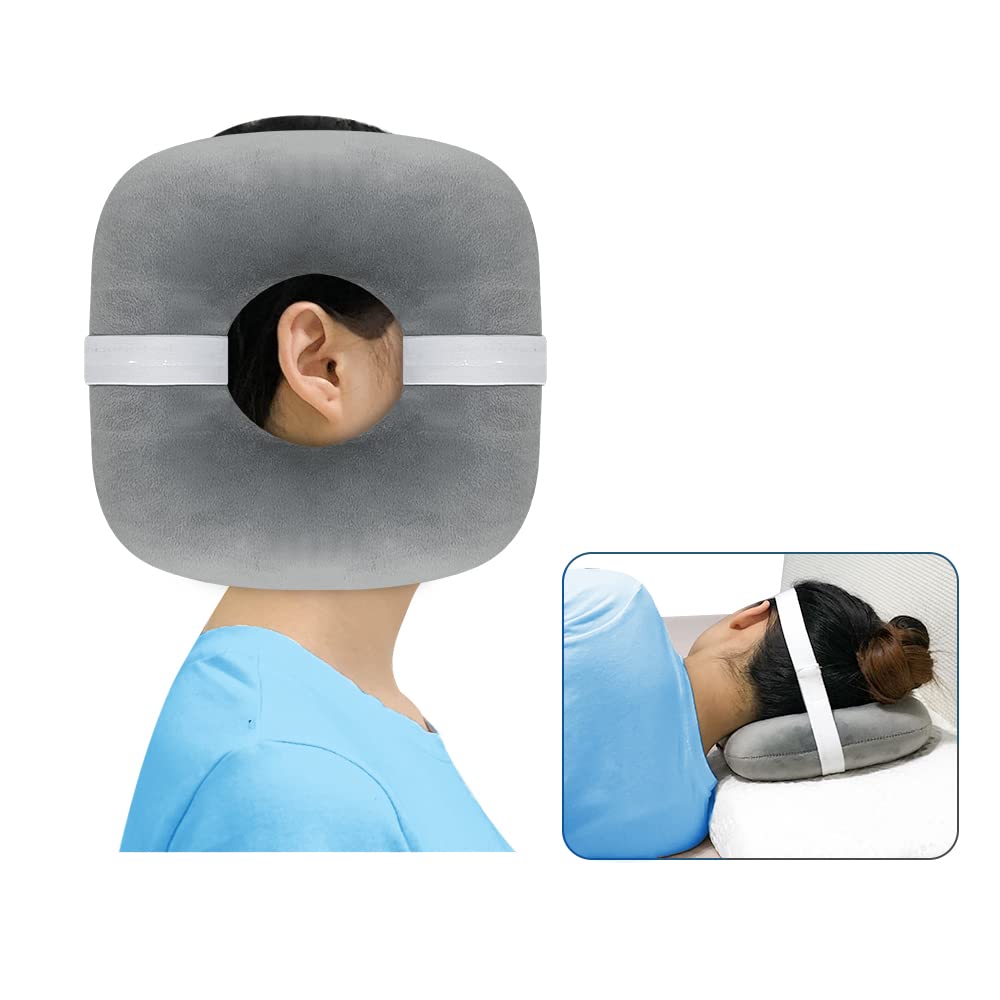 Mistuki Piercing Ear Pillow with Holes for Ear Pain Side Sleeping Donut ...