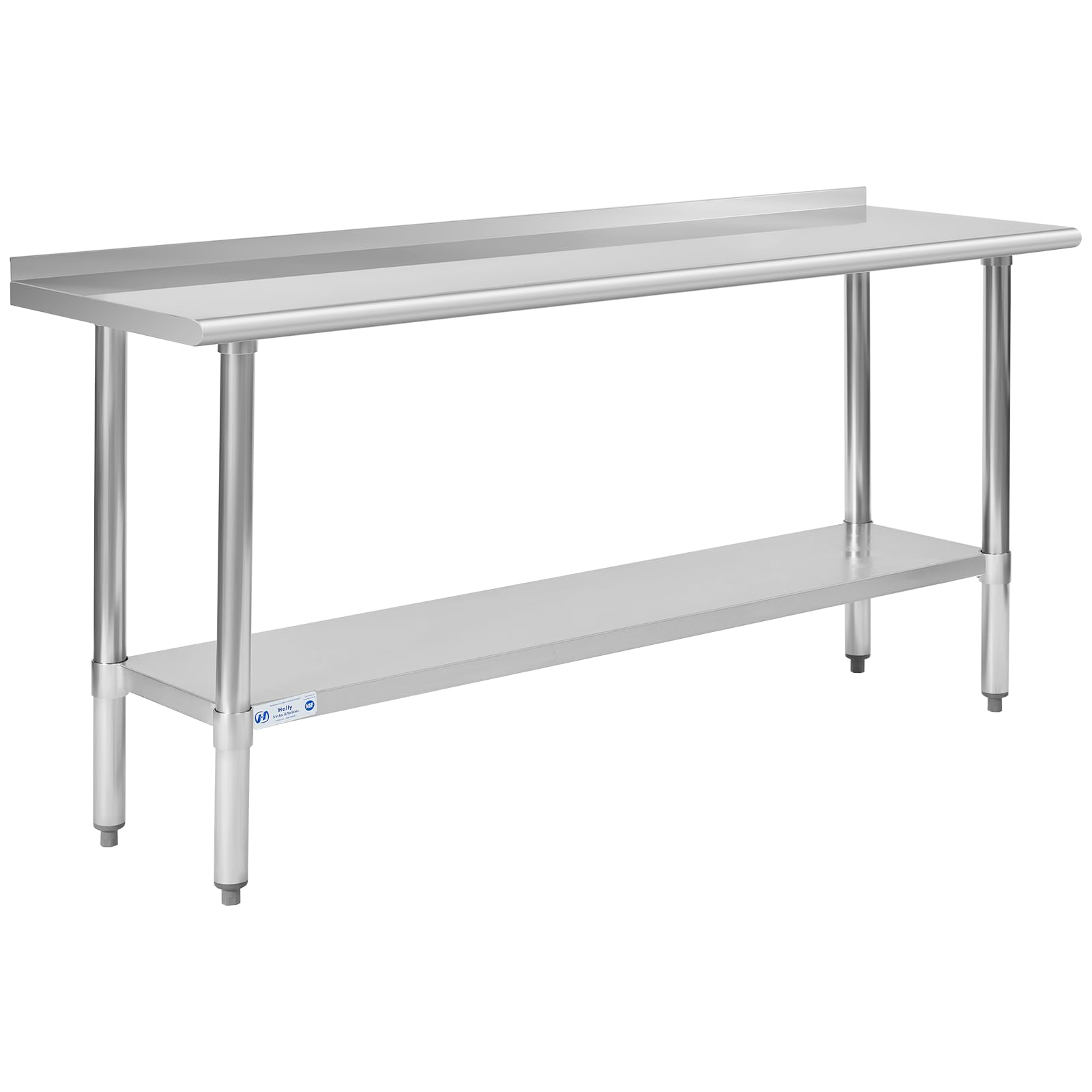 Hally Stainless Steel Table for Prep & Work 18 x 72 Inches, NSF ...