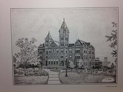 Amazon.com: Auburn Samford Hall pen and ink 11"x14" print: Handmade