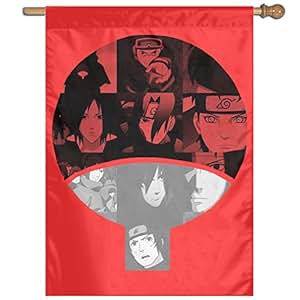 Amazon.com : Shippuden Uchiha Clan Cartoon House Flag Garden Flag ...