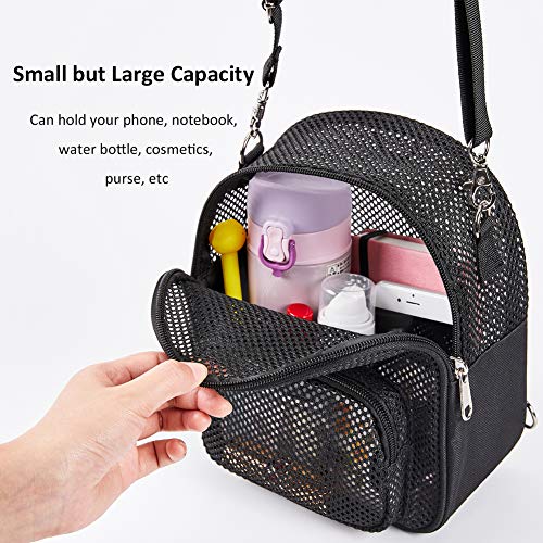 Mini Mesh Backpack, Lightweight See Through Small Daypack, Fashion Mesh ...