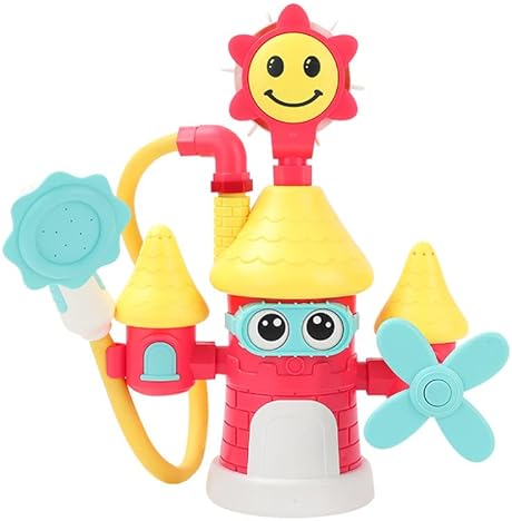 MEBEGIN Electric Windmill Bath Toy, Castle Shape Bathing Toy with ...