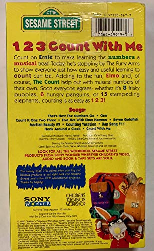 Sesame Street - 123 Count With Me [VHS] - Want It All