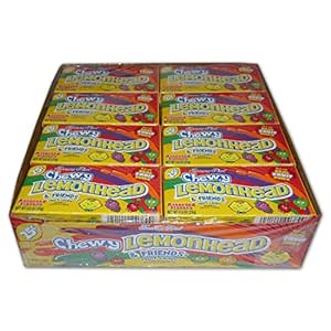 Amazon.com : Chewy Lemonhead & Friends Fruit Candy, 1.08 Ounce Each, 24 ...