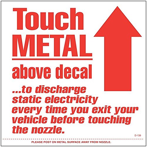 Amazon.com: Decals (Pack of 5) - Discharge Static Electricity (6" X 6 ...