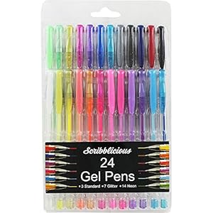 Scribblicious Gel Pens - Pack Of 24: Amazon.co.uk: Office Products
