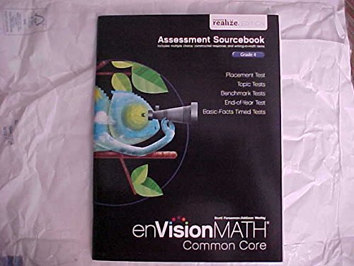 eVision Math Common Core Grade 4 Assessment Sourcebook realize Edition ...