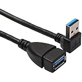 Amazon.com: USB 3.0 Extension Cable 1FT 2 Pack 90 Degree Left & Right ...
