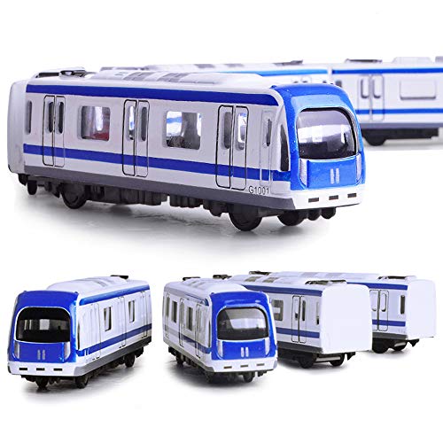 MinYn Toy Train Die Cast Metal Alloy City Rail Subway Train Model Pull ...