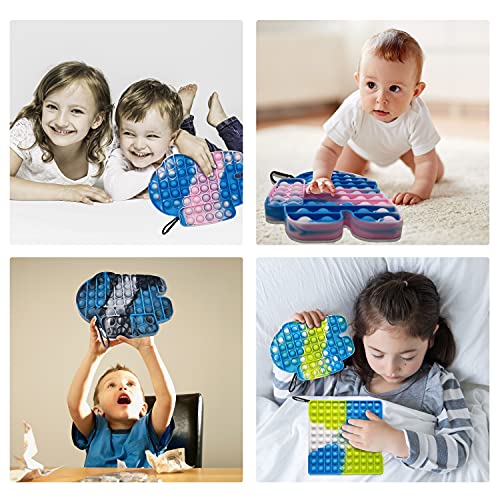 JAEZZIY 2Pack Big Push Pop Fidget Toy, Stress Relieving Jumbo Fidget ...