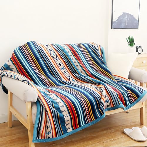 UKELER Bohemian Sherpa Bed Blanket King Size 90'' x 108'', Native ...