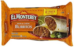 El Monterey Bean and Cheese Burritos, 8 Pack: Amazon.com: Grocery ...