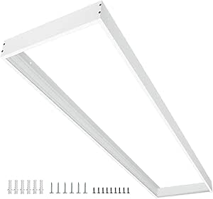 10 Pack 1x4 LED Flat Panel Light Surface Mount Kit - Aluminum 1'x4 ...