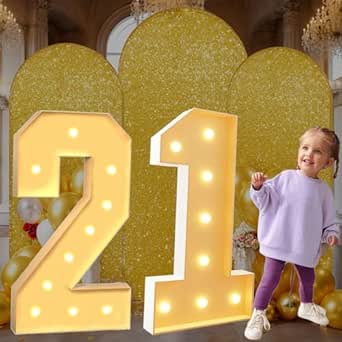 2.3Ft Light Up Numbers 21 Marquee Number Giant Mosaic Numbers Frame Diy ...