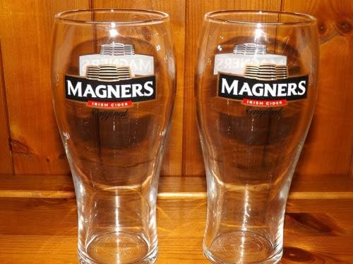 MAGNERS ORIGINAL PINT GLASS X 2: Amazon.co.uk: Kitchen & Home