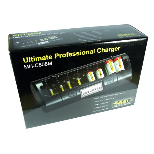 Powerex Maha MH-C808M Charger for Eight AA/AAA/C/D NiMH/NiCD Batteries | Pricepulse