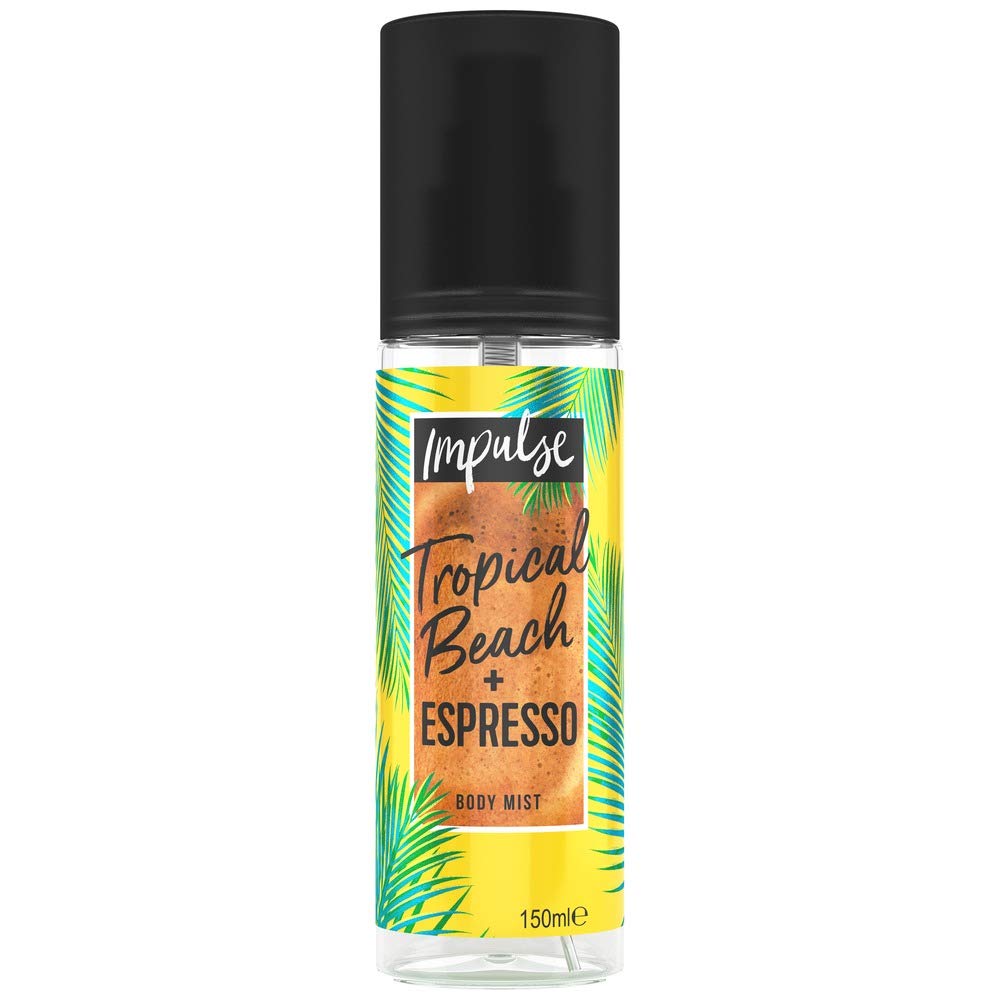Impluse Tropical Beach + Espresso Body Mist 150ml, Case of 6: Amazon.co ...