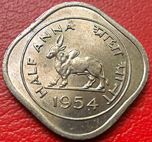 Aranyak Hobby India Half Anna 1954 Rare UNC Coin Mumbai Mint Diamond ...