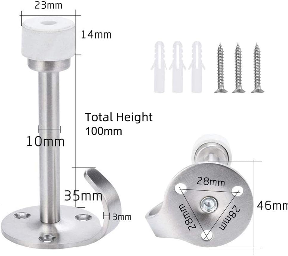 Bestgle 4 Packs Door Stop Stopper with Hook Hanger, Heavy Duty ...