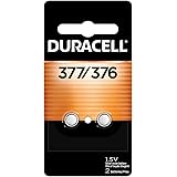Amazon.com: Duracell 376/377 Silver Oxide Button Battery, 1 Count Pack ...