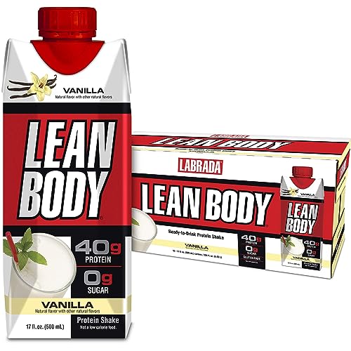 Lean Body Ready-to-Drink Vanilla Protein Shake, 40g Protein, Whey Blend ...