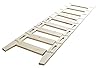DIYHD 120" Knotty Pine Wood Sliding Ladder Rolling Home Office Library ...