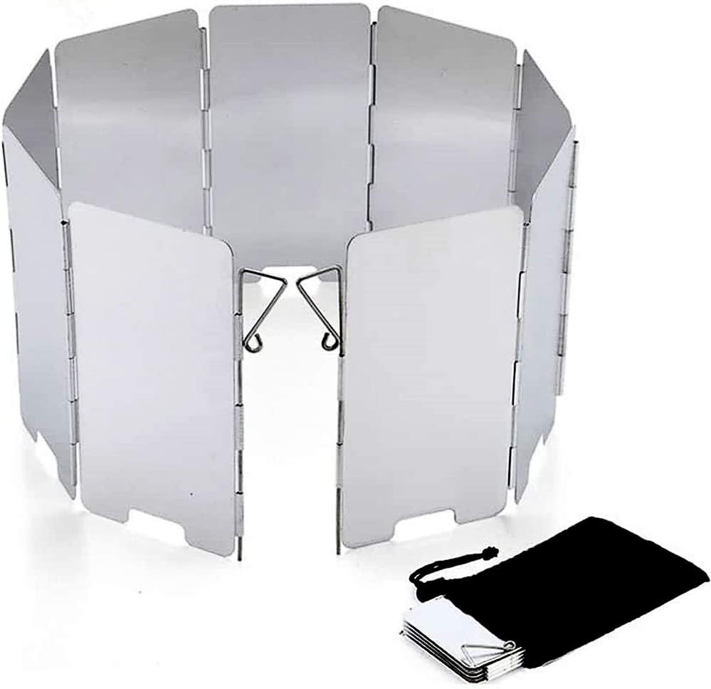 Apanphy® 9 Plates Camping Windshield, Foldable Mini Windshield with ...