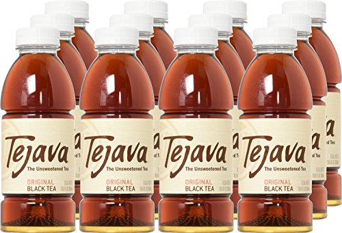 Tejava Original Unsweetened Black Iced Tea, 12 Pack, 16.7oz PET Bottles ...