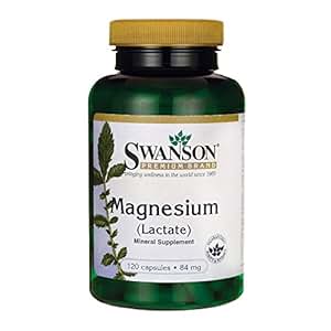 Amazon.com: Swanson Magnesium (Lactate) 84 Milligrams 120 Capsules ...