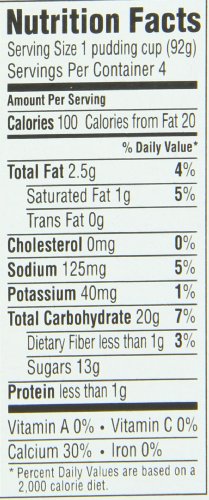 Snack Pack Pudding Nutrition Label - Ythoreccio