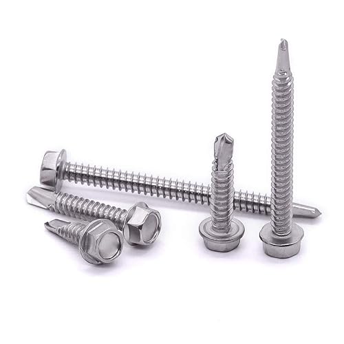 Self Tapping Metal Screws 25-Piece #12 X 2 Inch Stainless Steel Self ...