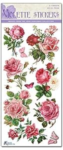 Amazon.com: Violette Stickers Bright Pink Roses