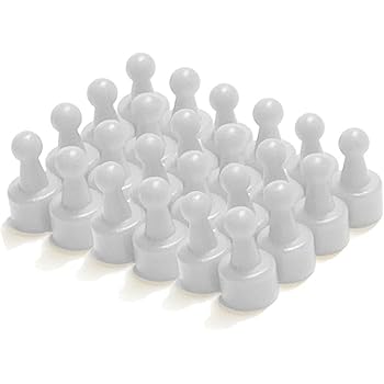 Amazon.com : Map Magnets - 24 Classic Brilliant White Magnetic Push ...