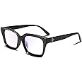 Amazon.com: FEISEDY Retro Square Blue Light Blocking Reading Glasses Anti Glare Digital ...