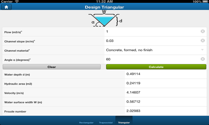 Open Channel Flow Calculator:Amazon.com:Appstore for Android