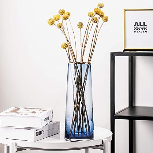 cyl home Vase Flower Arrangement Optic Color Glass Vases with Golden ...