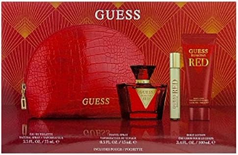 GUESS SEDUCTIVE RED (W) SET EDT 75ML + 15ML TRAVEL SPRAY + 100ML BL ...