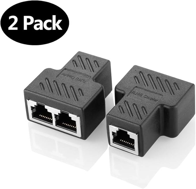 Conectores Splitter RJ45 Adaptador 1 a 2 Ethernet Splitter Coupler ...