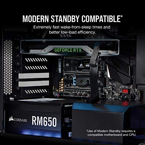 Corsair RM Series, RM650, 650 Watt, 80+ Gold Certified, Fully Modular ...