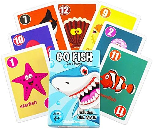 GlobalDream Go Fish Card Game for Kids - Go Fish and Old Maid ...